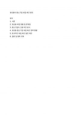 청년층의 중소기업 취업 촉진 방안-1페이지