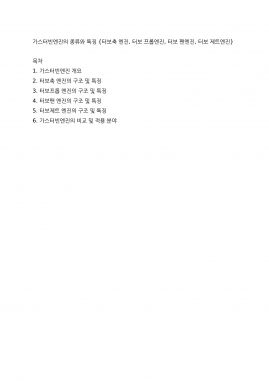 가스터빈엔진의 종류와 특징 {터보축 엔진, 터보 프롭엔진, 터보 팬엔진, 터보 제트엔진}-1페이지