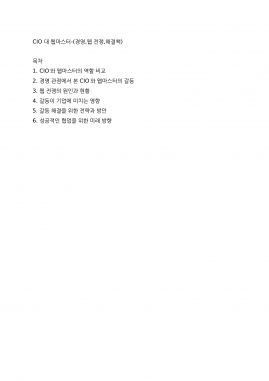 CIO 대 웹마스터-(경영,웹 전쟁,해결책)-1페이지