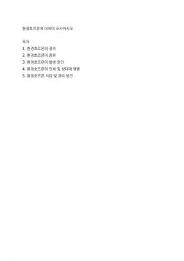 환경호르몬에 대하여 조사하시오-1페이지