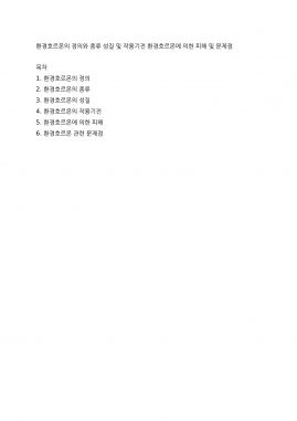 환경호르몬의 정의와 종류 성질 및 작용기전 환경호르몬에 의한 피해 및 문제점-1페이지