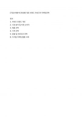 [기업사례분석] 화장품 대표 브랜드 라네즈의 마케팅전략-1페이지