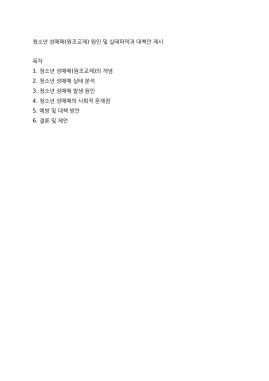 청소년 성매매(원조교제) 원인 및 실태파악과 대책안 제시-1페이지