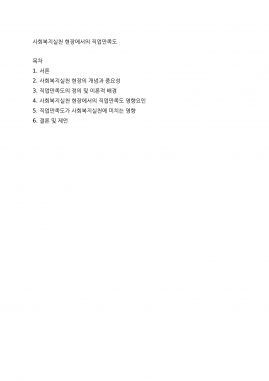 사회복지실천 현장에서의 직업만족도-1페이지