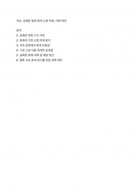 국보, 숭례문 방화 화재 소방 피해, 대책 대안-1페이지