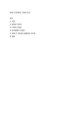 문화 간 존재하는 자연관 비교-1페이지