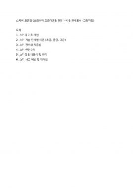 스키의 모든것 (초급부터 고급이론& 안전수칙 & 안내표식 -그림파일)-1페이지