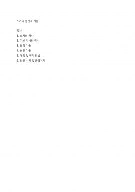 스키의 일반적 기술-1페이지