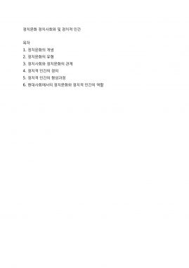 정치문화 정치사회와 및 정치적 인간-1페이지