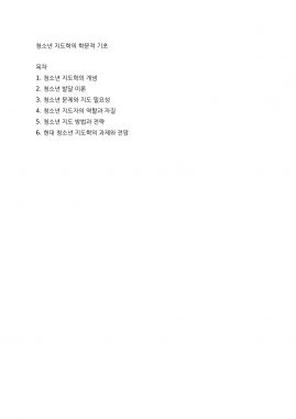 청소년 지도학의 학문적 기초-1페이지