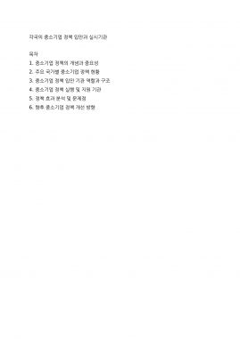 각국의 중소기업 정책 입안과 실시기관-1페이지