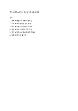 국제 복합운송경로와 국내 복합운송업체 현황-1페이지