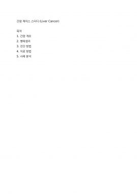 간암 케이스 스터디 (Liver Cancer)-1페이지