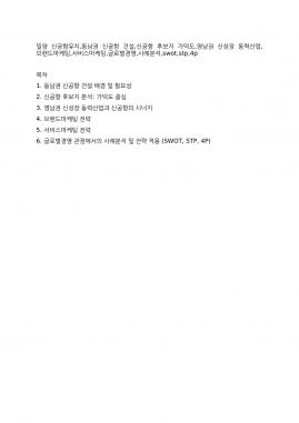 밀양 신공항유치,동남권 신공항 건설,신공항 후보지 가덕도,영남권 신성장 동력산업,브랜드마케팅,서비스마케팅,글로벌경영,사례분석,swot,stp,4p-1페이지