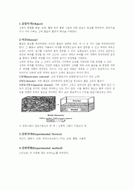 [물리화학실험] 겉보기 밀도 측정 결과리포트-1페이지