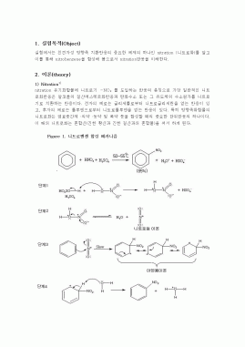 [유기화학실험] 니트로벤젠 합성 예비리포트-1페이지