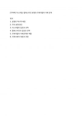[지역학] 이스라엘 -팔레스타인 분쟁과 주변국들의 이해 관계-1페이지