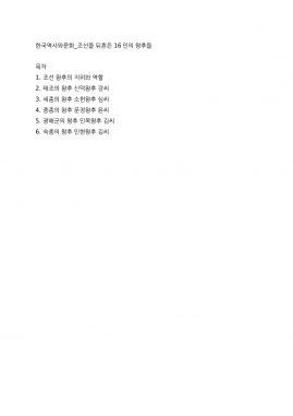 한국역사와문화_조선을 뒤흔든 16인의 왕후들-1페이지