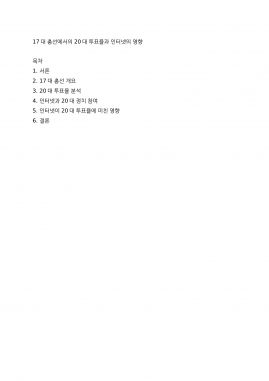 17대 총선에서의 20대 투표율과 인터넷의 영향-1페이지