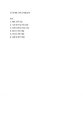 17茶 IMC 전략 단계별 분석-1페이지