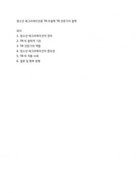 청소년 레크리에이션론 TR의철학 TR전문가의 철학-1페이지