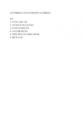 [소비자행동론] 티니위니의 마케팅전략과 소비자행동분석-1페이지