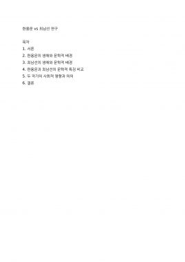 한용운 vs 최남선 연구-1페이지
