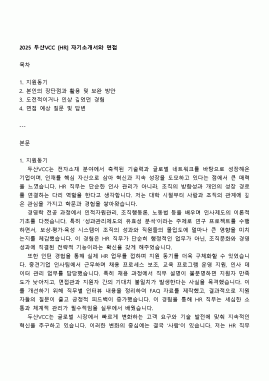 2025 두산VCC [HR] 자기소개서와 면접-1페이지