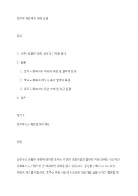 호주의 사회복지 대해 설명-1페이지