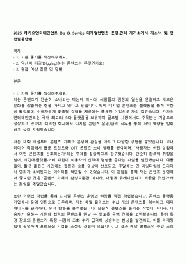 2025 카카오엔터테인먼트 Biz & Service_디지털컨텐츠 운영-1페이지