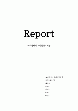 바닷물에서 소금함량 계산 결과리포트-1페이지