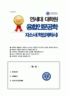 연세대학교 공학대학원 융합인문공학 테크노인문학 전공 학업계획서-1페이지