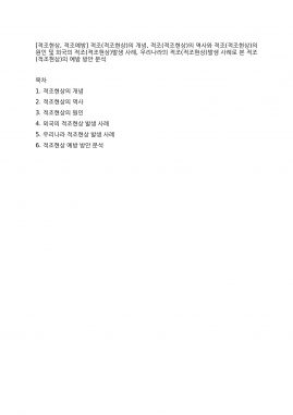 [적조현상, 적조예방] 적조(적조현상)의 개념, 적조(적조현상)의 역사와 적조(적조현상)의 원인 및 외국의 적조(적조현상)발생 사례, 우리나라의 적조(적조현상)발생 사례로 본 적조(적조현상)의 예방 방안 분석-1페이지