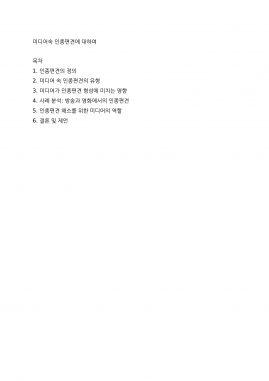 미디어속 인종편견에 대하여-1페이지