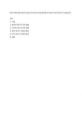 에너지안보 중국 에너지산업 미국 에너지산업 중국에너지안보 미국의 에너지 수입의존도-1페이지