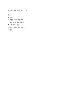 북 미사일 발사 북한의 미사일 개발-1페이지