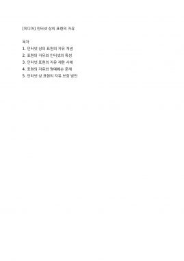 [미디어] 인터넷 상의 표현의 자유-1페이지
