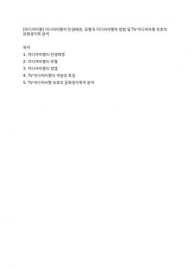 [미디어비평] 미디어비평의 탄생배경, 유형과 미디어비평의 방법 및 TV미디어비평 보호의 문화정치학 분석-1페이지
