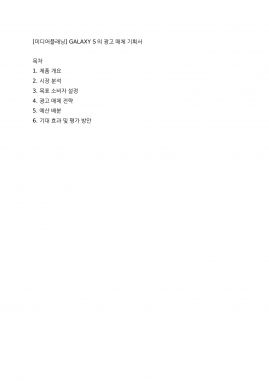 [미디어플래닝] GALAXY S의 광고 매체 기획서-1페이지
