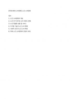 [미래사회와 소비문화] 노인 소비문화-1페이지