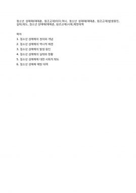 청소년 성매매(매매춘, 원조교제)의미,역사, 청소년 성매매(매매춘, 원조교제)발생원인,실태,태도, 청소년 성매매(매매춘, 원조교제)사례,예방대책-1페이지