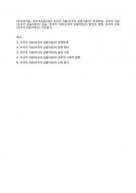 [초국적자본, 초국적금융자본] 초국적 자본(초국적 금융자본)의 등장배경, 초국적 자본(초국적 금융자본)의 운동, 초국적 자본(초국적 금융자본)의 발전과 영향, 초국적 자본(초국적 금융자본)의 사례 분석-1페이지