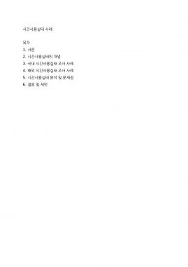 시간사용실태 사례-1페이지
