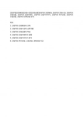 [관광객][관광행정][관광시장][관광상품]관광객과 관광행정, 관광객과 관광시장, 관광객과 관광상품, 관광객과 관광이벤트, 관광객과 관광지이미지, 관광객과 복지관광, 관광객과 쇼핑관광, 관광객과 문화관광 분석-1페이지