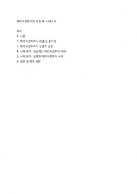 해외직접투자와 제 문제- 사례조사-1페이지