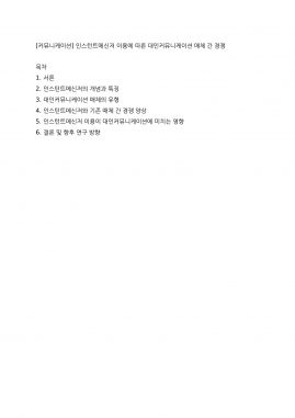 [커뮤니케이션] 인스턴트메신저 이용에 따른 대인커뮤니케이션 매체 간 경쟁-1페이지