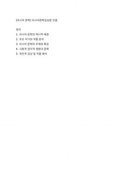 [러시아 문학] 러시아문학감상문 모음-1페이지