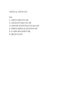 다윈주의 vs. 프로이트 주의-1페이지