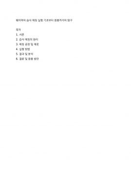 웨이퍼의 습식 에칭 실험 기초부터 응용까지의 탐구-1페이지