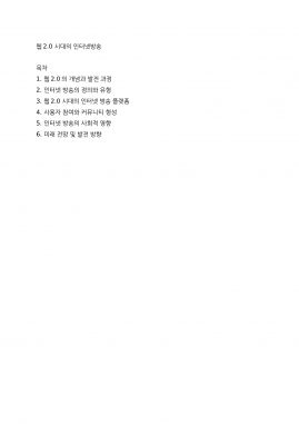 웹2.0 시대의 인터넷방송-1페이지